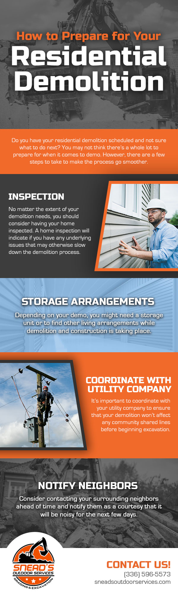 How to Prepare for Your Residential Demolition [infographic] | Snead's ...